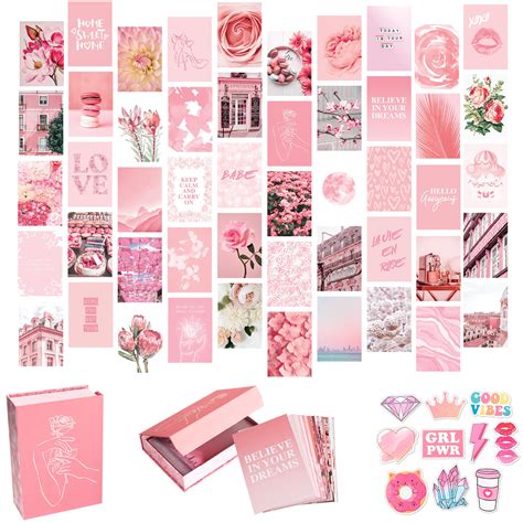 Buy Artivo Pink Wall Collage Kit Aesthetic Pictures 50 Set 4x6 Pretty