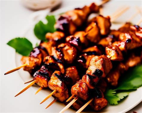 Le Concerto Épicé Brochettes de Poulet au Miel et Quetsches marinées