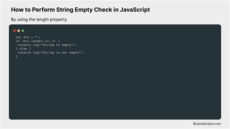 How To Perform String Empty Check In Javascript