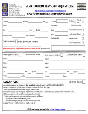 Fillable Online SFSU Undergraduate Academic Advising Petition Form