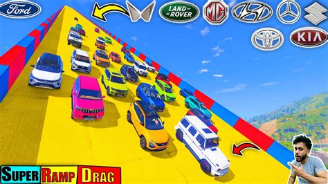 GTA 5 Indian Suv And Super Suv Super Ramp Off Road Drag Race GTA 5