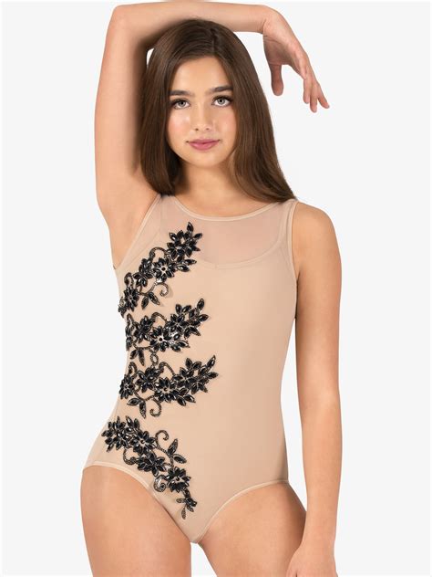 Womens Performance Sheer Mesh Tank Leotard Performance Body