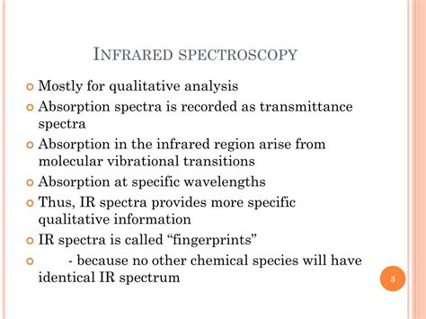 PPT INFRARED ABSORPTION SPECTROSCOPY PowerPoint Presentation Free