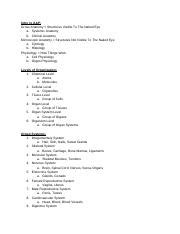 BIOL 251 Unit 1 Notes Docx Intro To A P Gross Anatomy Structures