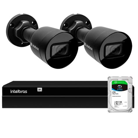 Kit 02 Câmeras de Segurança Bullet Intelbras Full HD 1080p VIP 1230 B