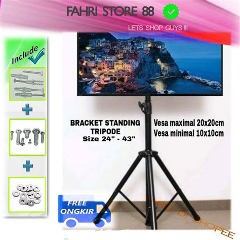 Jual PROMO STAND TV LED Kaki Bracket TV 19 32 Portable Standing
