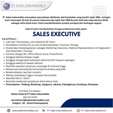 PT Saba Indomedika Career Development Center UMP