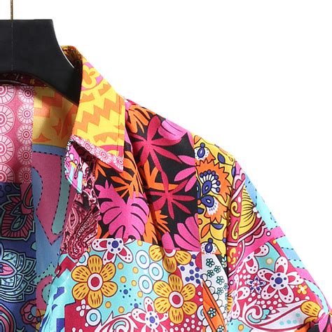 Chemise Chemise d été à manches courtes pour hommes imprimé fleuri
