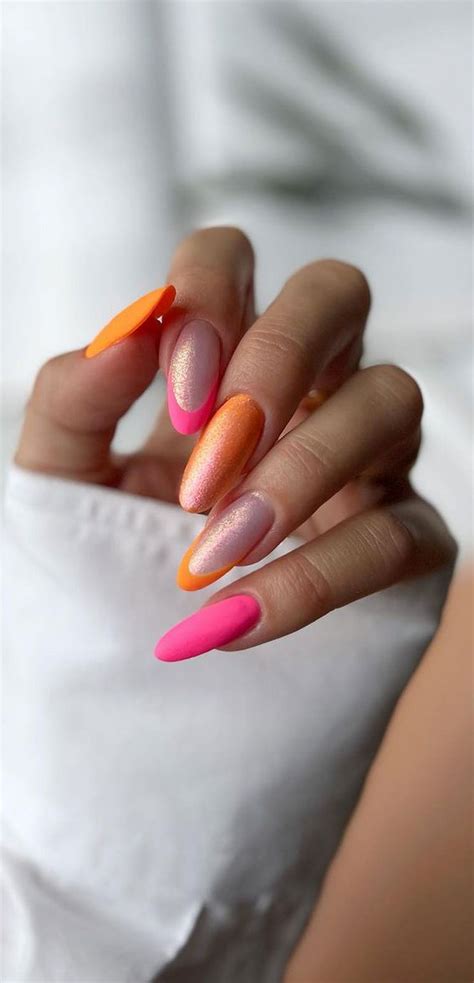 Chic Summer Nail Ideas Embrace The Season With Style Pink And Orange