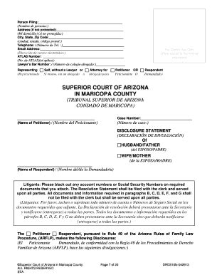 Fillable Online Superiorcourt Maricopa Centro De Autoservicio Fax