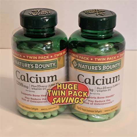 Nature S Bounty Calcium Mg Vit D Iu Softgels Pcs