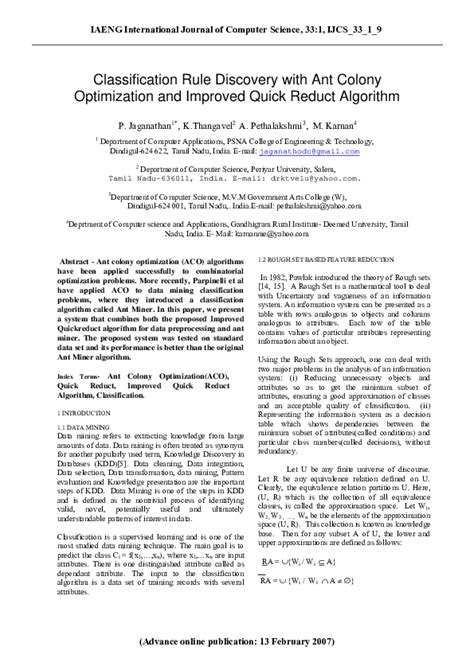 pdf classification rule discovery with ant colony optimization with improved quick reduct