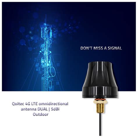 Qoltec 4G LTE Omnidirectional Antenna Dual 5dbi Outdoor Wireless PER