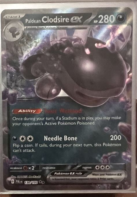 Pokémon TCG Paldean Clodsire ex Scarlet Violet Paldea Evolved 130