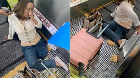 Thai Woman Loses Leg Tripping On Bangkok Airport Moving Walkway