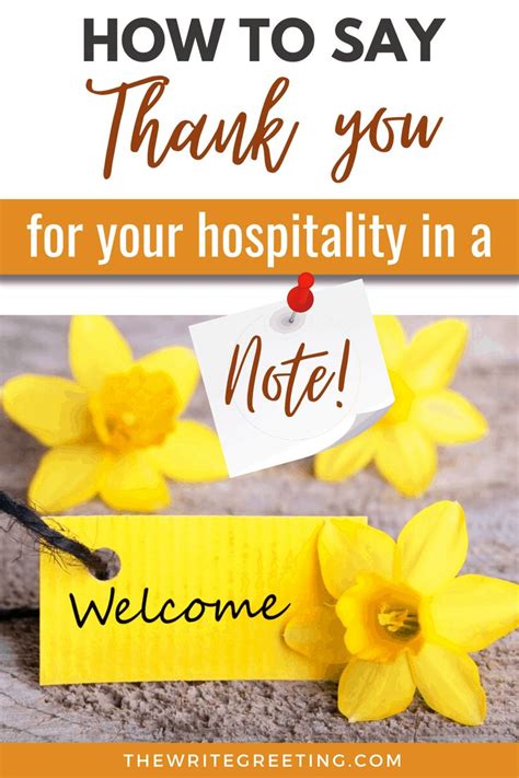 Looking For Ways To Thank Someone For Their Outstanding Hospitality