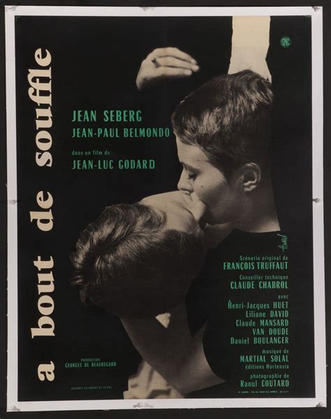 BREATHLESS A BOUT DE SOUFFLE 1960 French 24 X31 Jean Luc Godard Jean