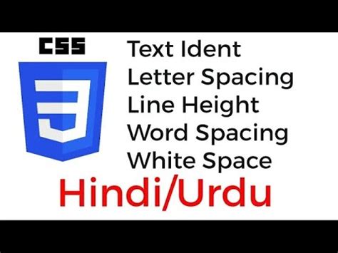 Css Text Indent Css Letter Spacing Css Line Height Css Word Spacing