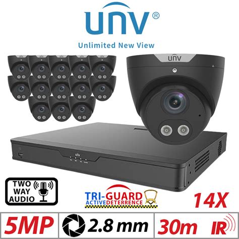 5MP 16CH UNIVIEW KIT 14X TRI GUARD COLORHUNTER 24 7 COLOUR HD