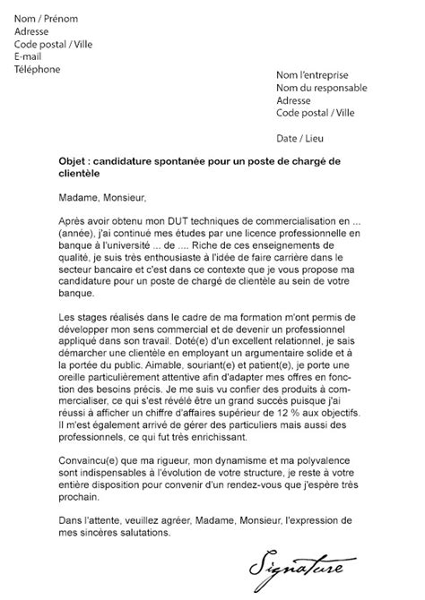 Chargé de clientèle lettre de motivation laboite cv fr