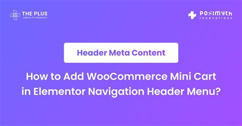 How To Add WooCommerce Mini Cart In Elementor Navigation Header Menu