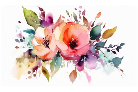 Premium AI Image A Watercolor Painting Of Flowers