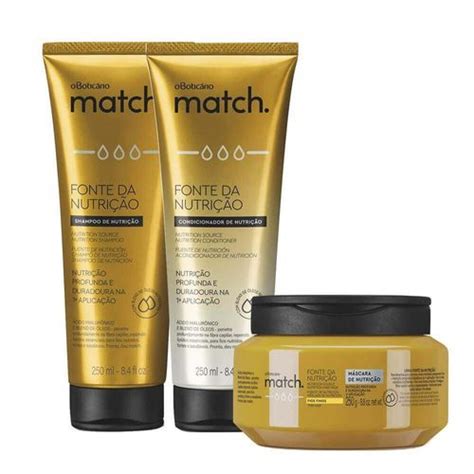 Combo Match Fonte Da Nutrição Fios Finos Shampoo Condicionador
