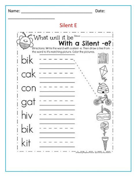 Silent E Worksheets Read And Write Teaching Resources Worksheets