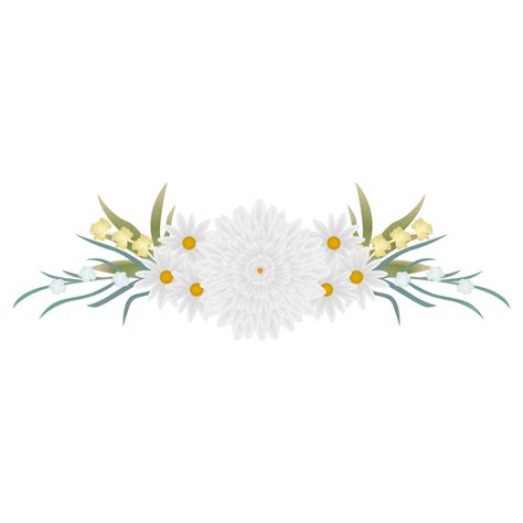 Ramo De Flores Blancas Vectoriales PNG Flor Blanca Vectorial Ramo De