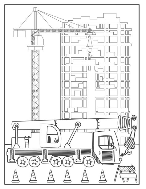 Coloriages chantier de construction à imprimer