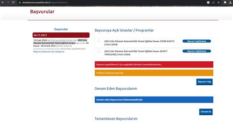 Anadolu Üniversitesi Antrenörlük Temel Eğitim Başvuru Yetki