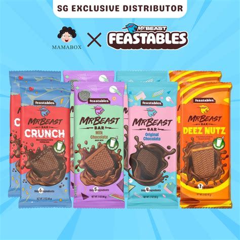 Feastables MrBeast Original Chocolate Milk Chocolate Crunch Deez