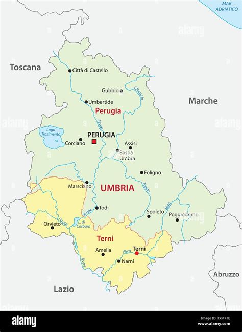 Umbria Map Stock Vector Images Alamy