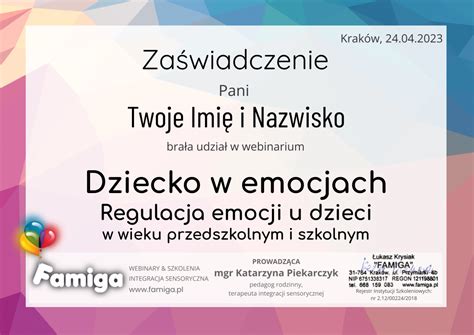 Webinar 139 Dziecko W Emocjach Famiga