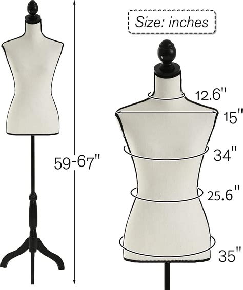 Buy HCY Mannequin Torso Mannequin Stand Dress Form 60 67 Height