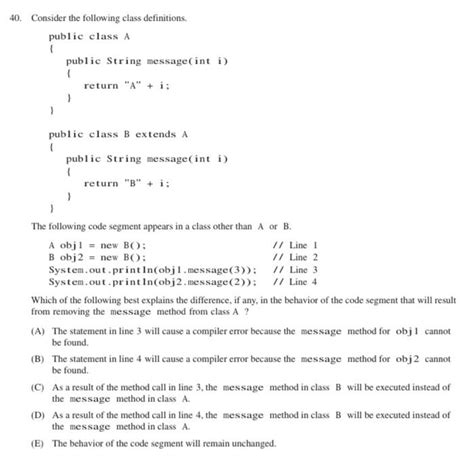 Solved Q17 Answer Is D Q40 Ans Is A Should Subclass Object Chegg