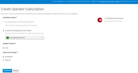 chapter 3 installing codeready workspaces from operator hub red hat codeready workspaces 1 1