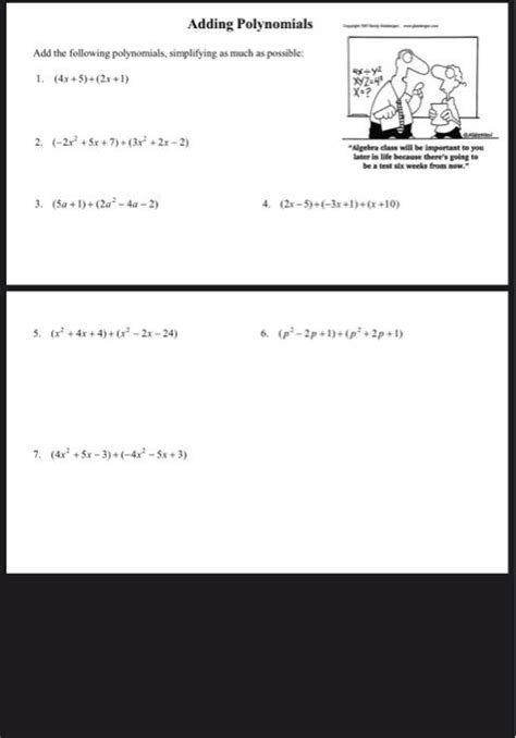solved adding polynomials add the following polynomials