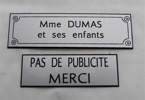 plaque boite aux lettres personnalisée