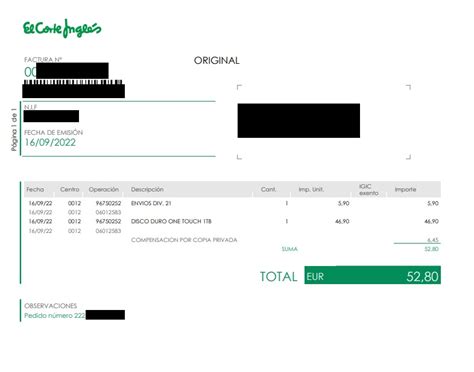 El Corte Ingl S Facturaci N Ticket De Compra Ayudafacturar
