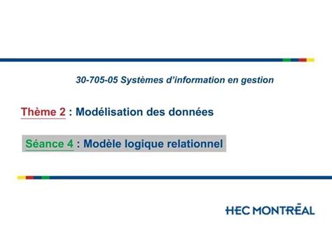 PPT 30 705 05 Syst Mes D Information En Gestion Th Me 2 Mod