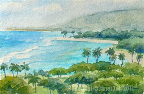 Zeh Original Art Blog Watercolor And Oil Paintings Ala Moana Park