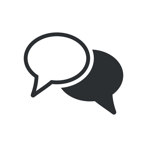 habla burbuja plano vector icono discusión diálogo logo ilustración