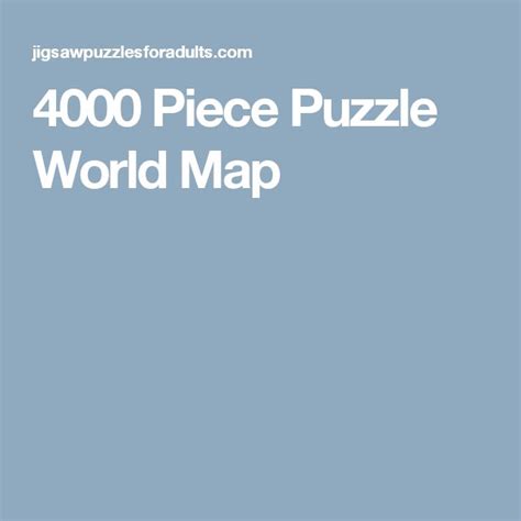 4000 Piece Puzzle World Map By Educa Challenging Fun Eduational