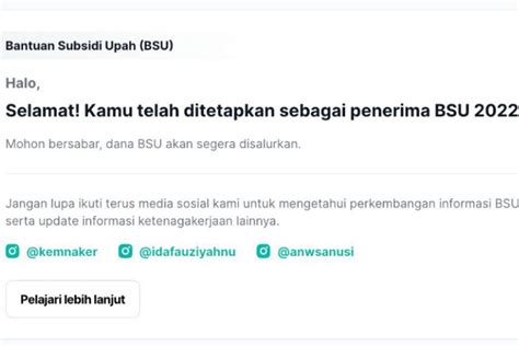 Login Bsu Kemnaker Go Id Di Sini Untuk Cek Status Penerima BSU 2022