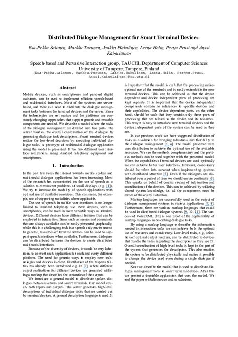 pdf distributed dialogue management for smart terminal devices markku turunen
