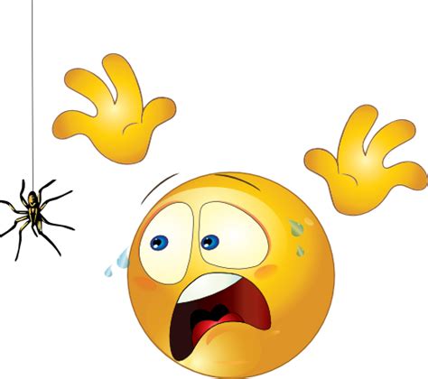 Scared Spider Smiley Emoticon Clipart I Clipart Royalty Free Public