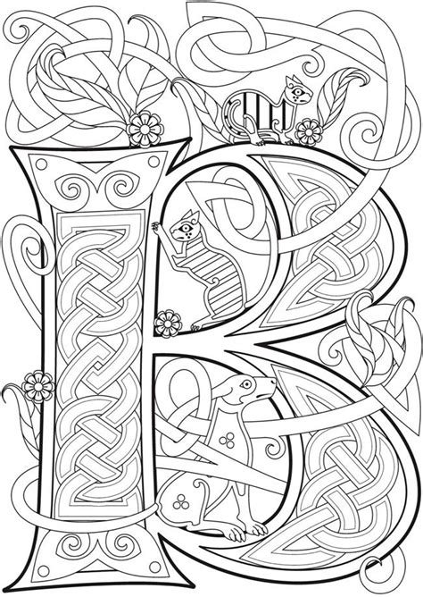 Welcome To Dover Publications Celtic Alphabet Celtic Coloring