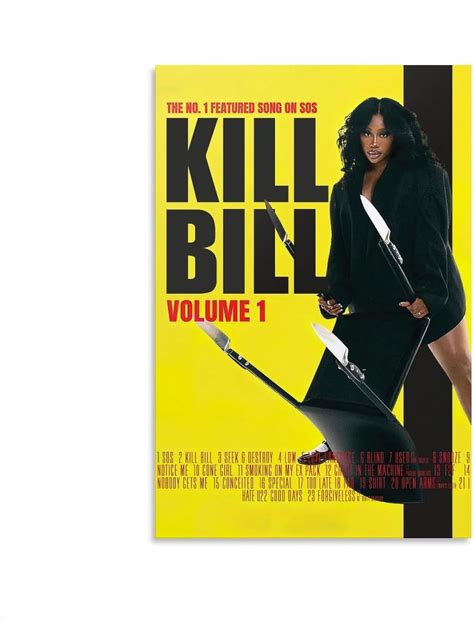 Sza Poster Kill Bill Album Cover Poster Sza Music Art Posters For Wall Decor Canvas