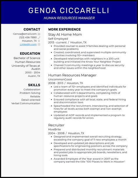 16 Stay At Home Mom Resume Examples That Worked In 2024
